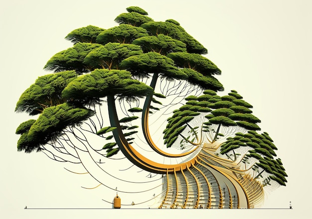 Premium AI Image | Fibonacci Tree Artistic Sequence Representation Premium AI Image | Fibonacci Tree Artistic Sequence Representation