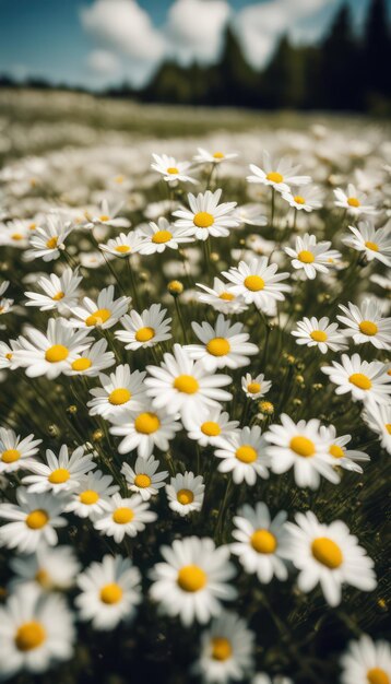 Premium Photo | Field of blooming daisies in sunshine Premium Photo | Field of blooming daisies in sunshine