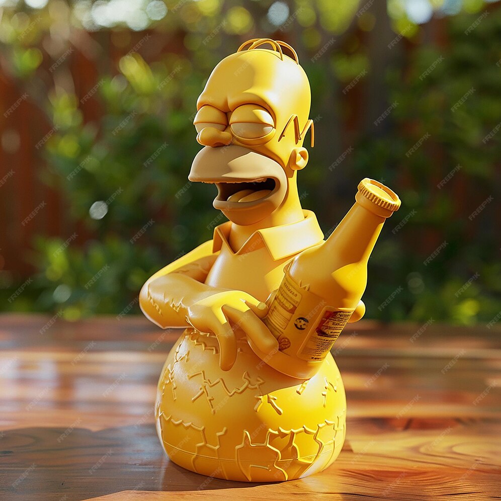 Premium Photo A Figurine Of A Man With Glasses On His Head Is Sitting On A Table