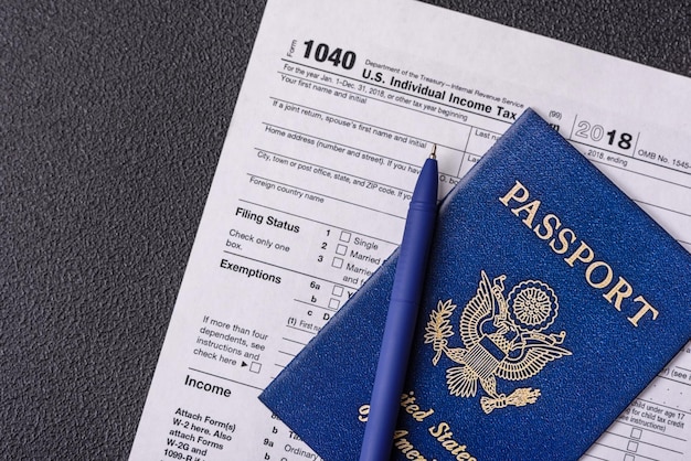 Premium Photo | Fill out US tax form 1040 for verification and refund Premium Photo | Fill out US tax form 1040 for verification and refund