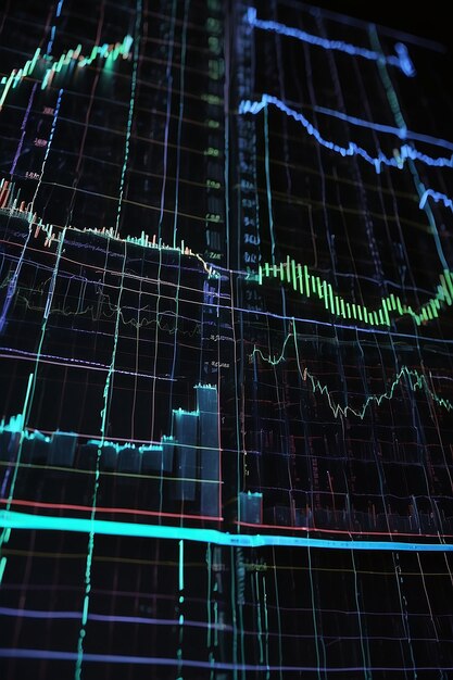 Premium Photo | Financial Chart on Dark Cyber Grid Premium Photo | Financial Chart on Dark Cyber Grid