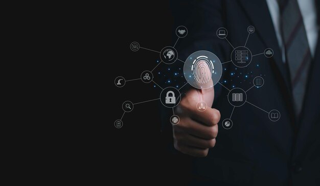 Premium Photo | Fingerprint scanner futuristic digital processing of ... Premium Photo | Fingerprint scanner futuristic digital processing of ...