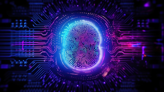 Premium Photo | Fingerprint scanning biometric authentication Generative Ai Premium Photo | Fingerprint scanning biometric authentication Generative Ai