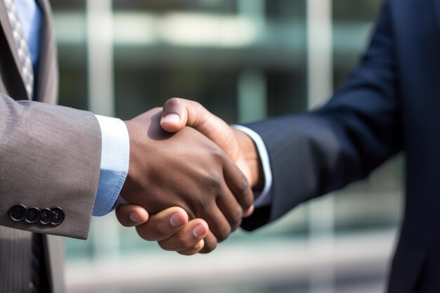 Premium AI Image | Firm handshake between two business partners ... Premium AI Image | Firm handshake between two business partners ...
