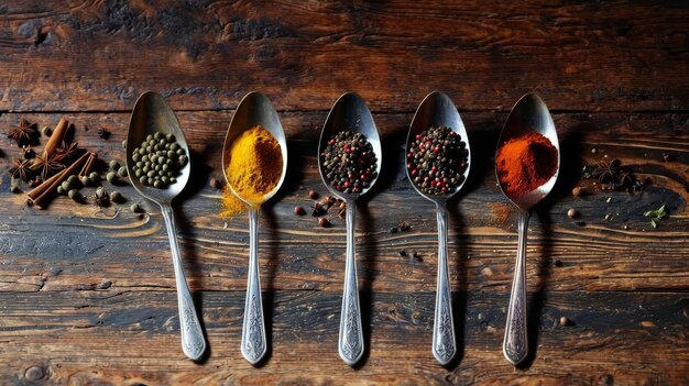 Five Spoons Filled With Different Types of Spices | Premium AI ... Five Spoons Filled With Different Types of Spices | Premium AI ...