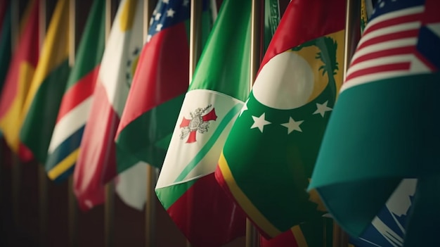 Premium Photo | Flags of many countries generative ai Premium Photo | Flags of many countries generative ai