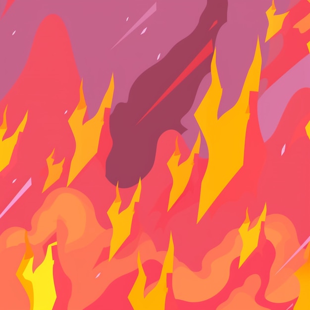 Premium AI Image | Flames are rising from the ground in a cartoon style ... Premium AI Image | Flames are rising from the ground in a cartoon style ...