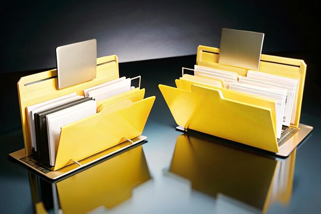 Flat 3D Isometric Two Folders Transferring Files Documents File Sharing ... Flat 3D Isometric Two Folders Transferring Files Documents File Sharing ...