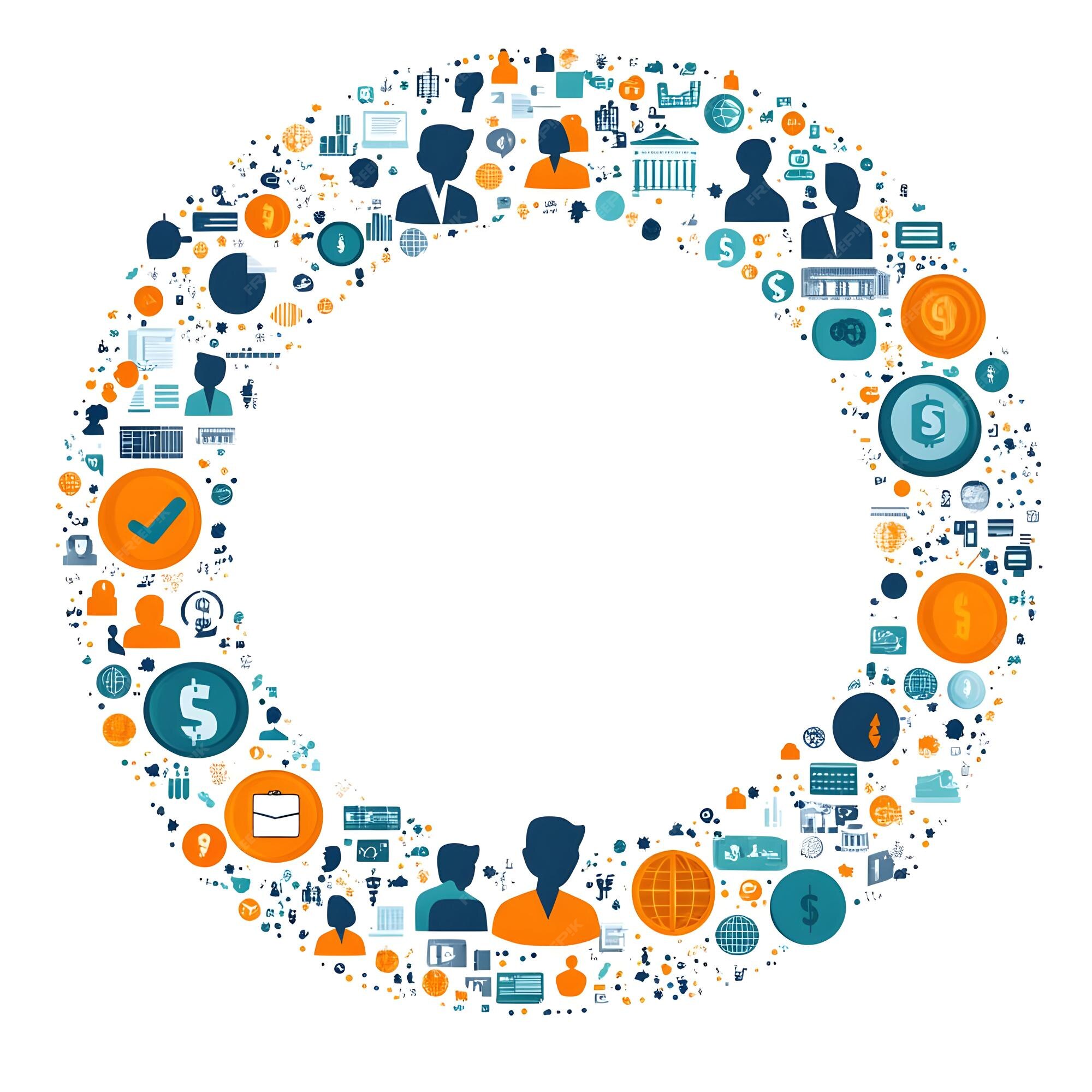 Flat AI Predictive Analytics and Dollar Icons Frame concept as A border ... Flat AI Predictive Analytics and Dollar Icons Frame concept as A border ...