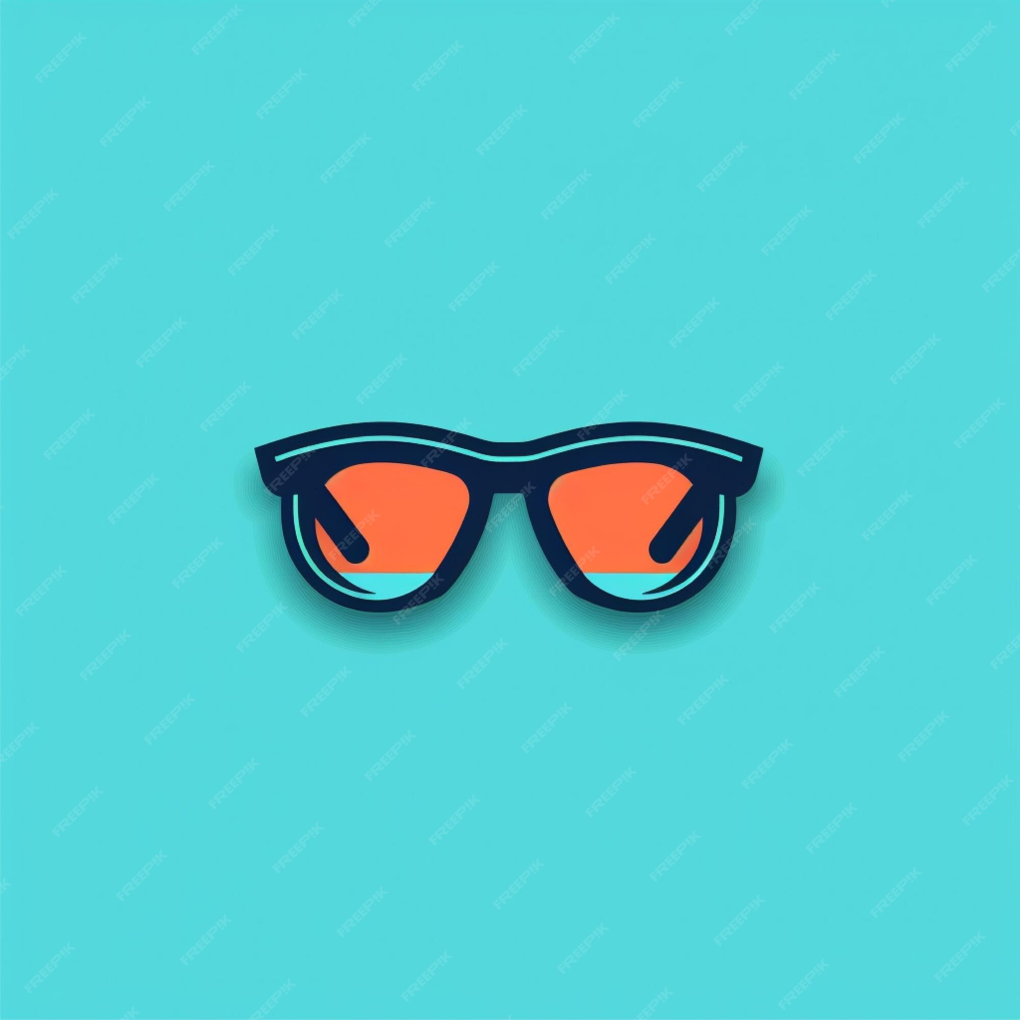 Premium Ai Image Flat Color Glasses Logo Vector