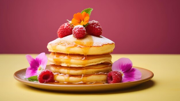Premium AI Image | Fluffy Japanese Souffle Pancakes Premium AI Image | Fluffy Japanese Souffle Pancakes