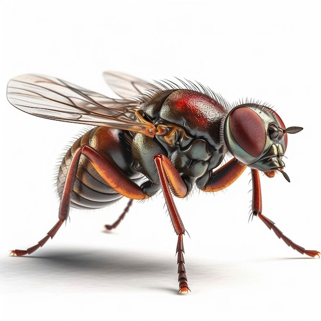 Premium AI Image | Fly isolated on white background Generative AI Premium AI Image | Fly isolated on white background Generative AI