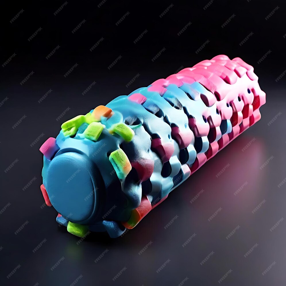 Foam Roller With A Dual Surface Design For Targeted Massage And Flexibility Training Premium