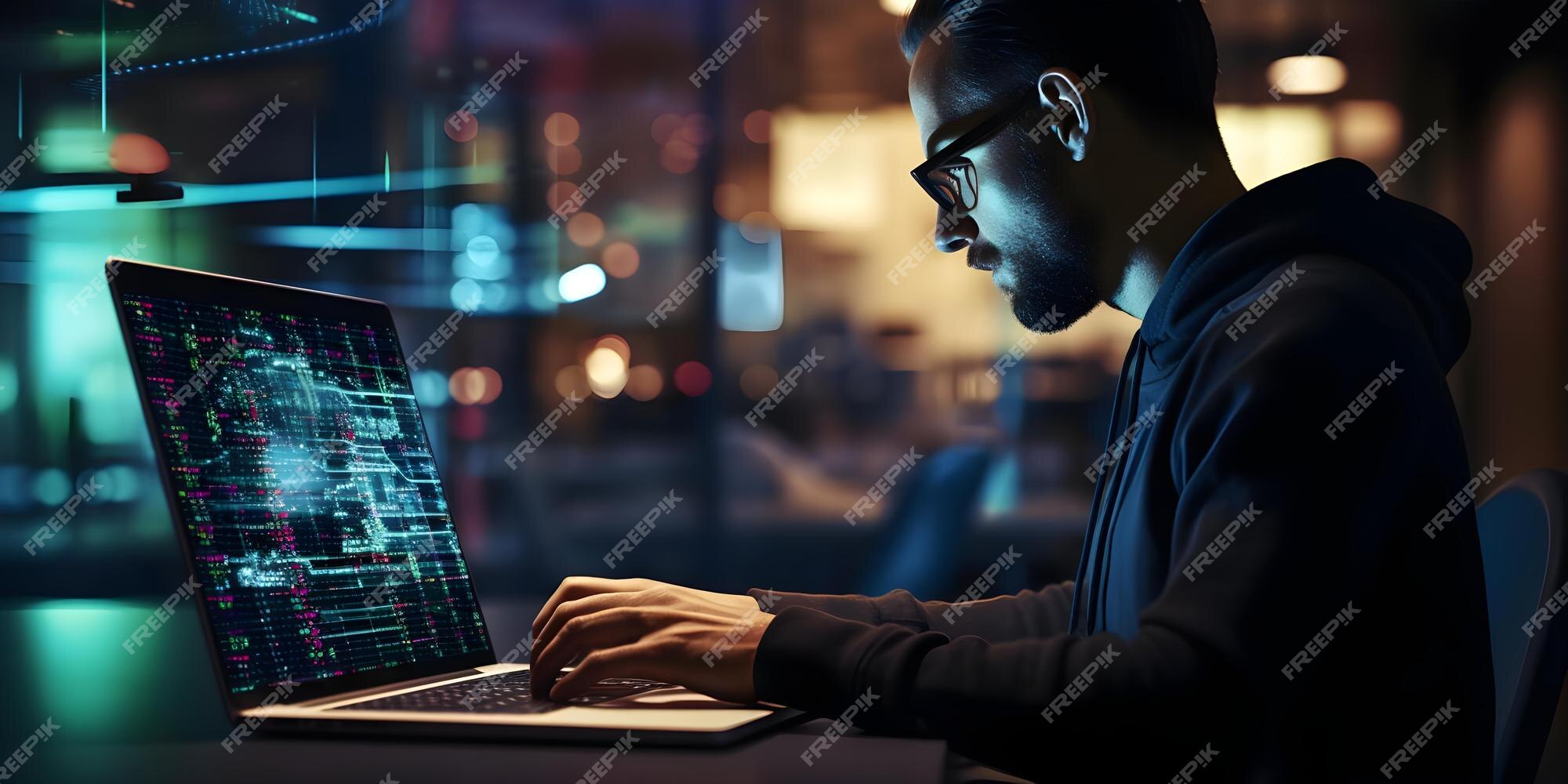Premium Photo | A focused programmer hones their skills code and design ... Premium Photo | A focused programmer hones their skills code and design ...