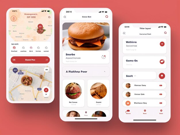Premium AI Image | Food delivery mobile app UI UX design concept AI ... Premium AI Image | Food delivery mobile app UI UX design concept AI ...