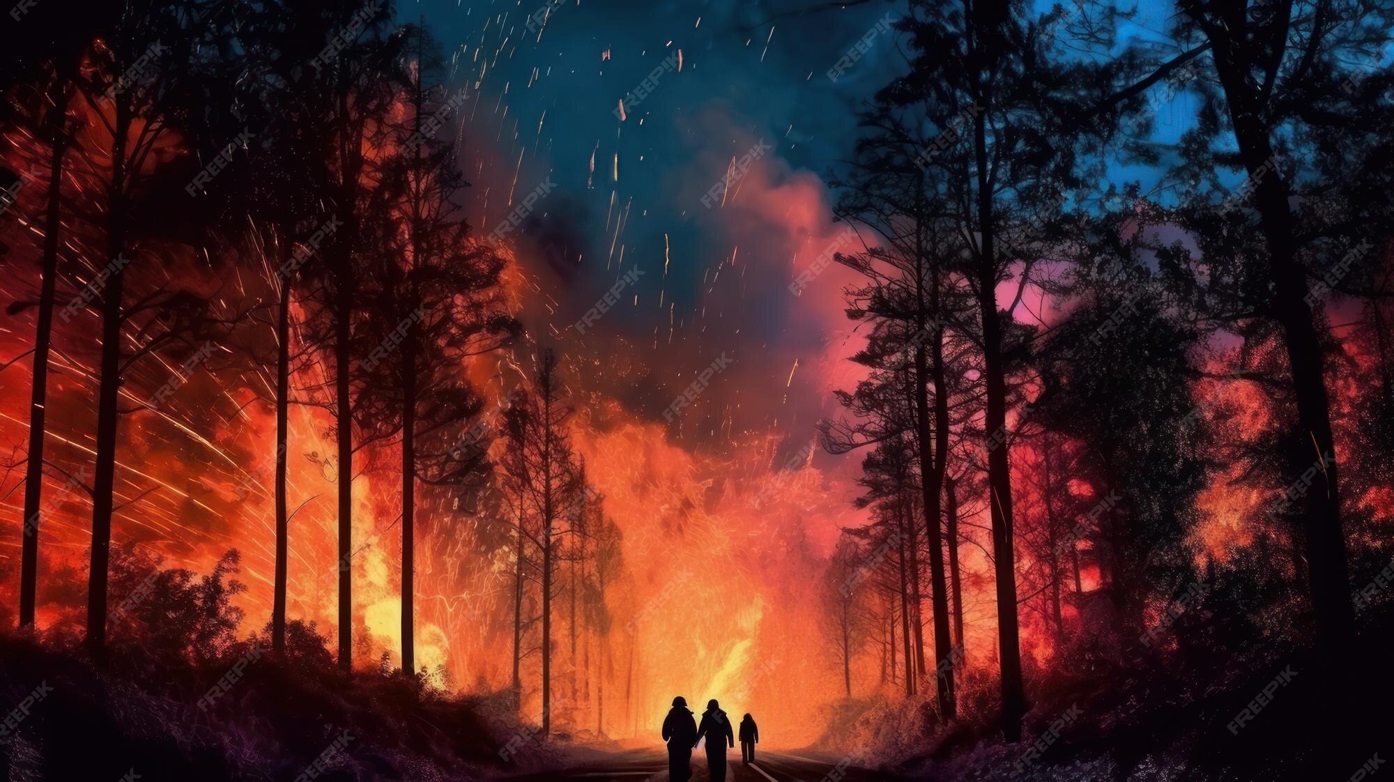 Premium AI Image | Forest fires Generative AI Premium AI Image | Forest fires Generative AI