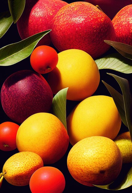 Premium AI Image | Fresh Fruits Assorted Fruits Colorful Premium AI Image | Fresh Fruits Assorted Fruits Colorful