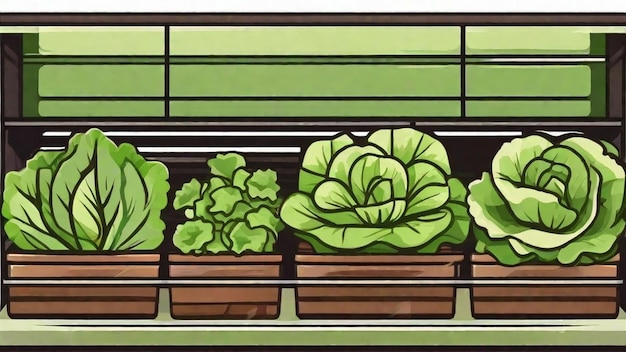 Premium AI Image | Fresh Lettuce on Display Premium AI Image | Fresh Lettuce on Display