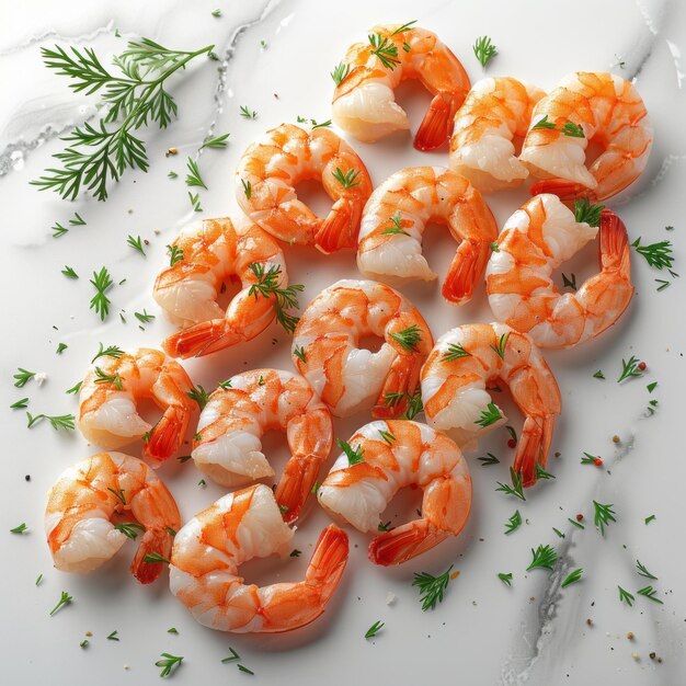 Premium Photo Fresh Shrimp Tails Isolated On White Background