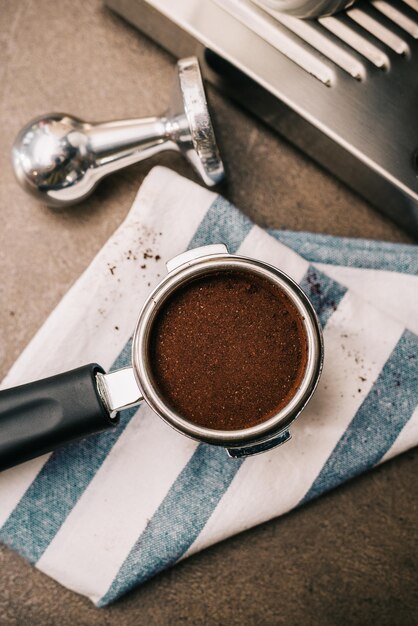 Premium Photo | Freshly ground coffee Premium Photo | Freshly ground coffee