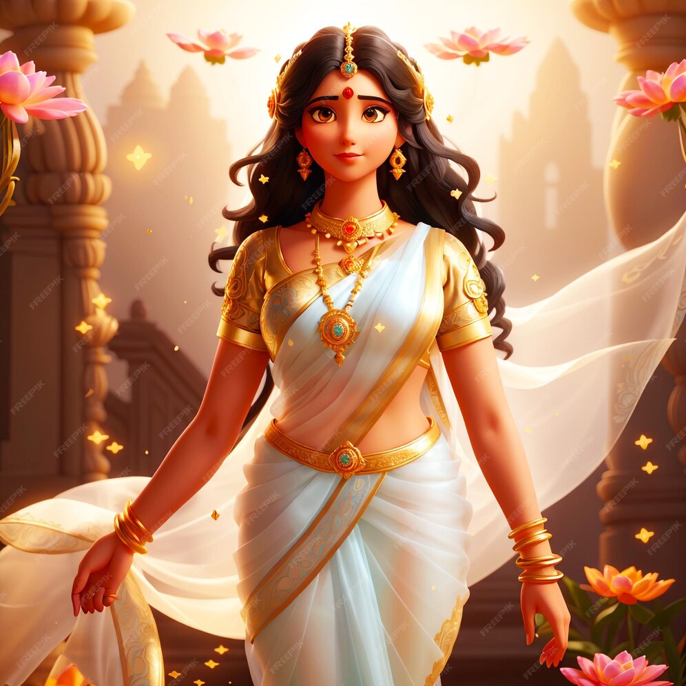 Premium AI Image | Front view ultra detailed goddess sita Premium AI Image | Front view ultra detailed goddess sita