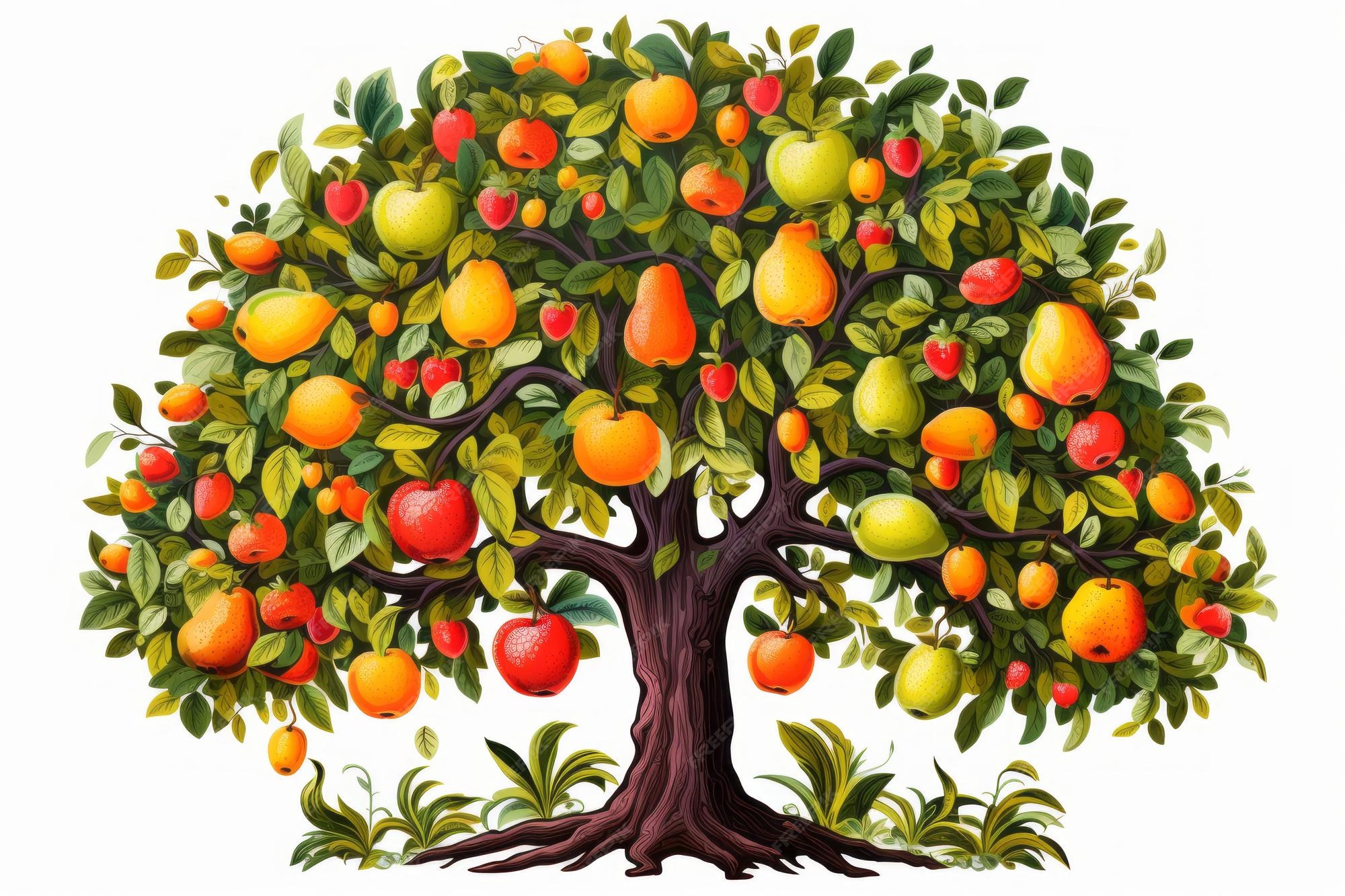 Premium Ai Image Fruitful Tree Clipart A Bountiful Harvest In 32 Aspect Ratio