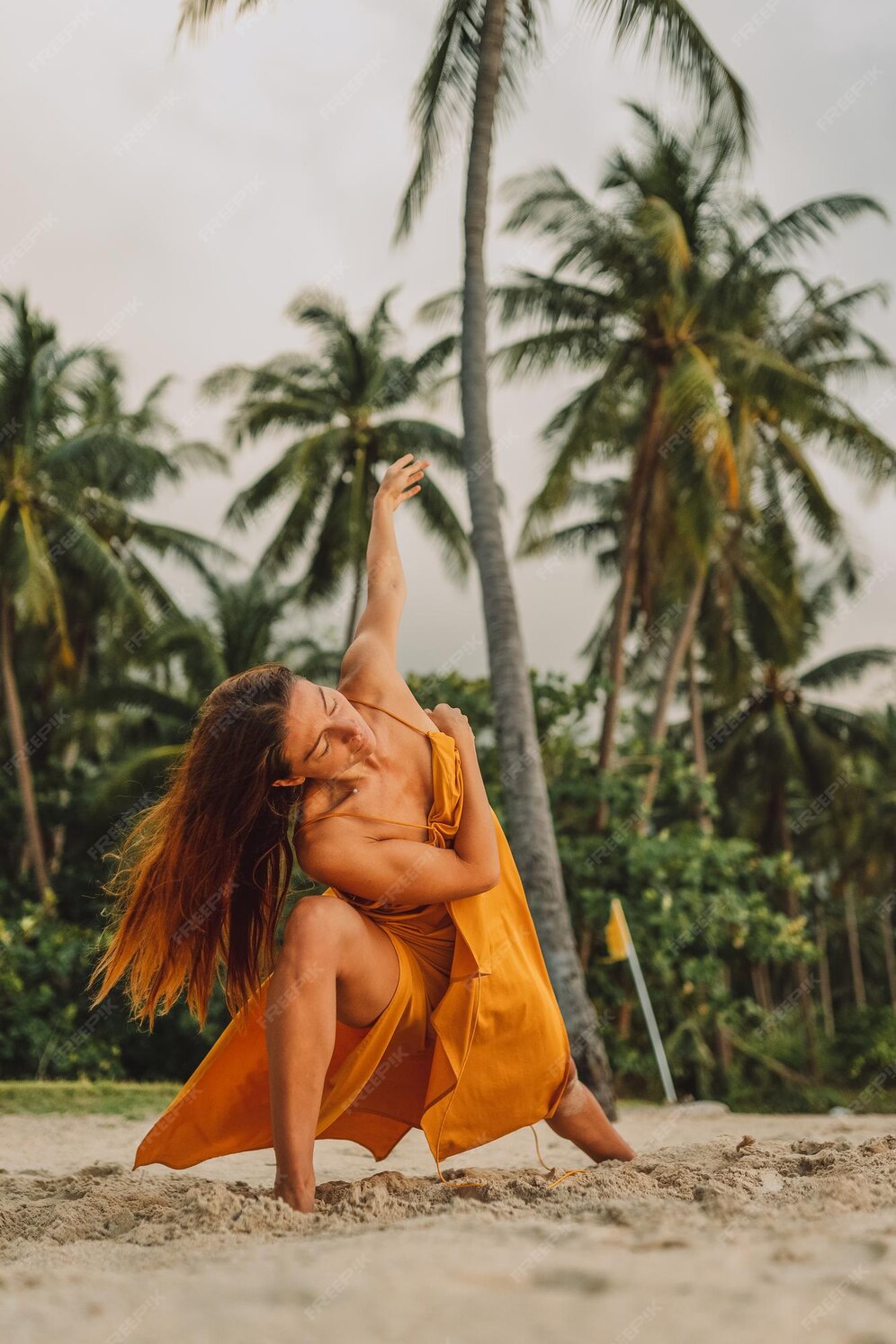 Premium Photo Full Length Of Woman On Palm Tree