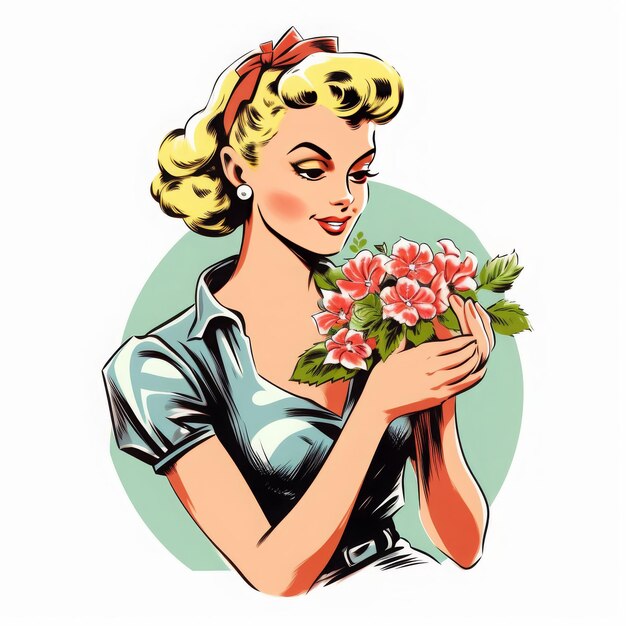 21000 Retro Girl Png Pictures