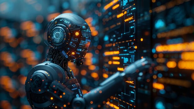 Premium Photo | The future of Artificial Intelligence AI robotic data ... Premium Photo | The future of Artificial Intelligence AI robotic data ...