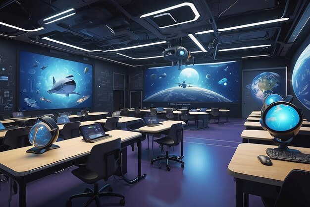 Premium Photo | Future Classroom Odyssey Immersive Learning Experience Premium Photo | Future Classroom Odyssey Immersive Learning Experience