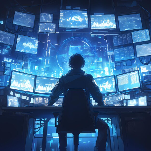 Premium Photo | The Future of Data Analysis A Futuristic Control Room Premium Photo | The Future of Data Analysis A Futuristic Control Room