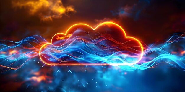 Premium Photo | Future technology connecting global networks through cloud computing for digital ...