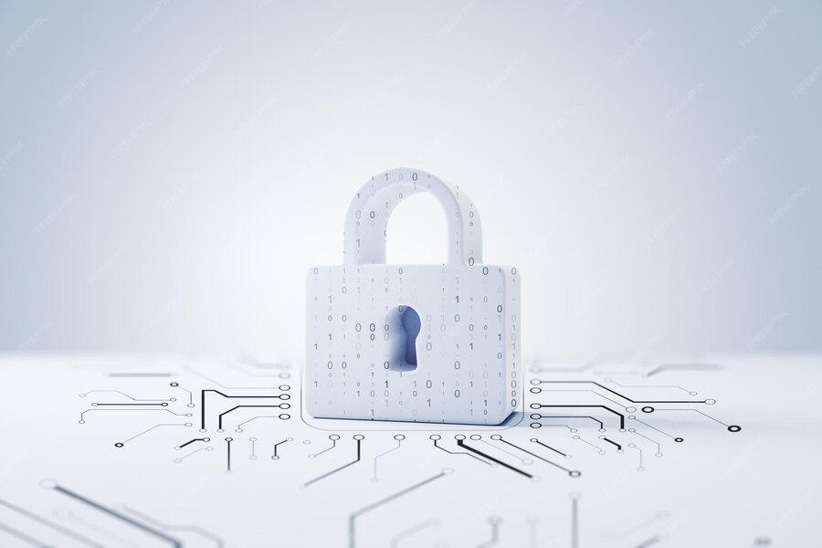 Premium Photo Future Technology Security And Cyber Protection Concept With Front View On