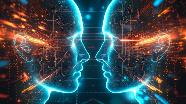 Premium Photo | Futuristic AI Avatars and Digital Doubles HumanMachine ... Premium Photo | Futuristic AI Avatars and Digital Doubles HumanMachine ...