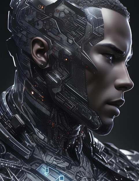 Premium AI Image | Futuristic Android Man Premium AI Image | Futuristic Android Man