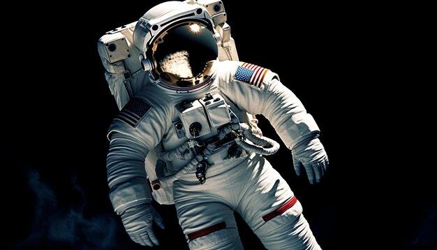 Premium AI Image | Futuristic astronaut in black space suit explores ... Premium AI Image | Futuristic astronaut in black space suit explores ...
