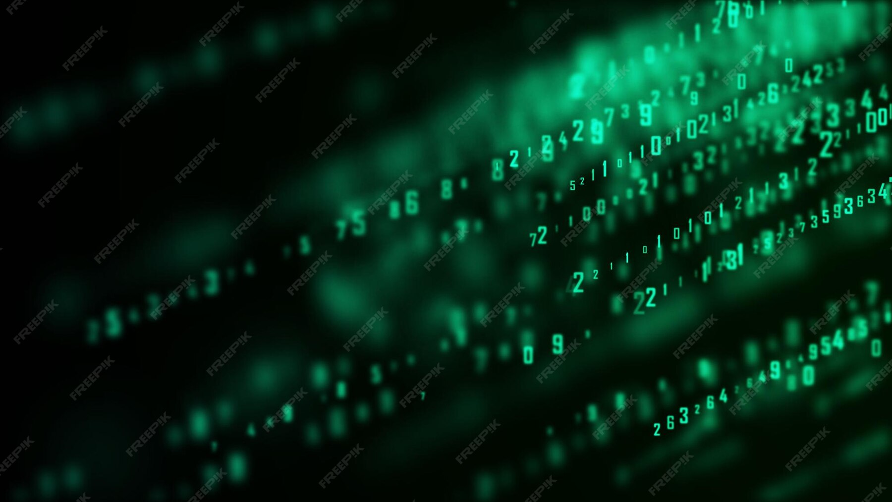 Premium Photo | Futuristic background green matrix digital burst of data coding or hacking ...