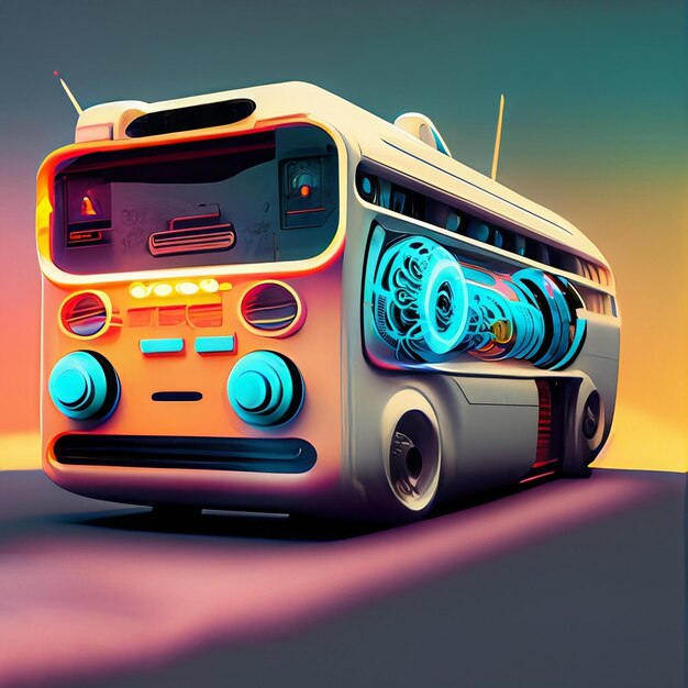 Premium AI Image | Futuristic Bus Premium AI Image | Futuristic Bus