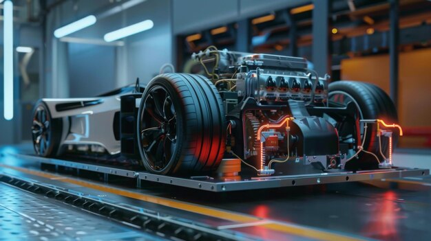 Premium Photo | Futuristic car on conveyor belt Premium Photo | Futuristic car on conveyor belt