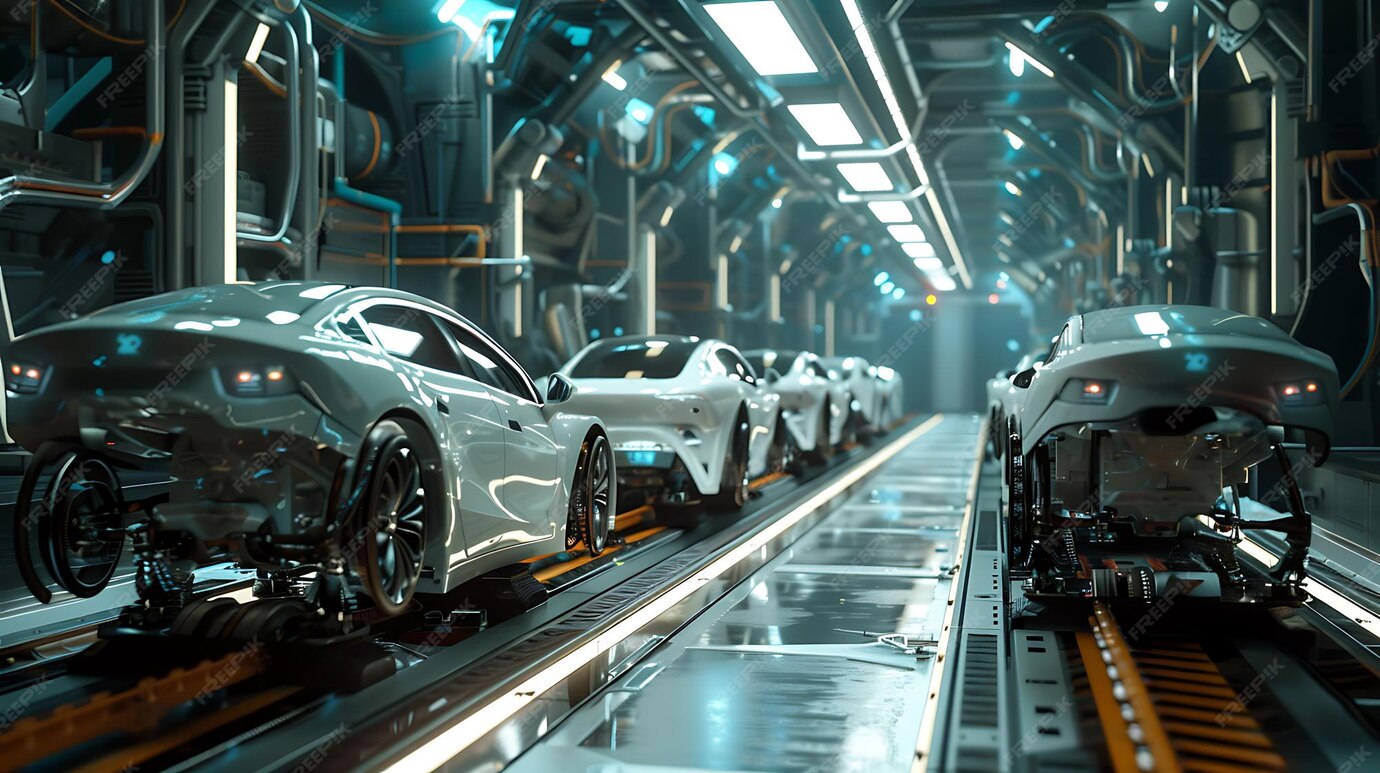 Futuristic Car Manufacturing Plant with Automated Assembly Line ... Futuristic Car Manufacturing Plant with Automated Assembly Line ...