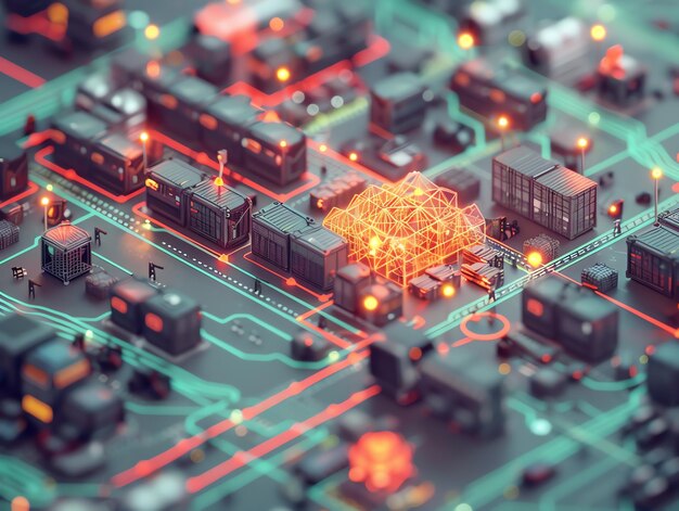 Futuristic Cityscape with Interconnected Network | Premium AI-generated ... Futuristic Cityscape with Interconnected Network | Premium AI-generated ...