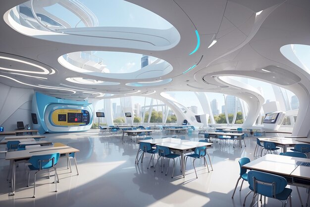 Premium AI Image | Futuristic Classroom Architecture Creating Adaptive ... Premium AI Image | Futuristic Classroom Architecture Creating Adaptive ...