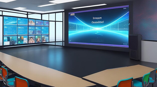 Premium AI Image | Futuristic Classroom Immersion Virtual Reality Education Premium AI Image | Futuristic Classroom Immersion Virtual Reality Education
