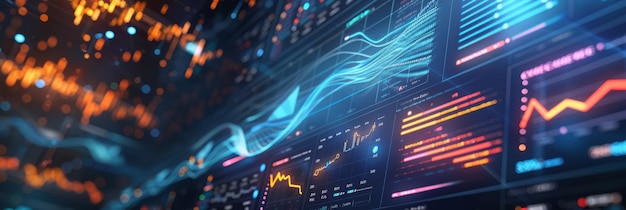 Premium Photo | A futuristic computer monitor displaying an abstract ...