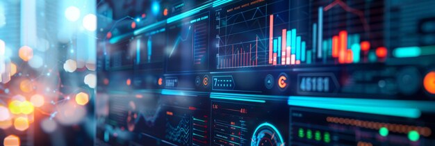 Premium Photo A Hightech Computer Screen Displaying A Detailed Network Monitoring Dashboard