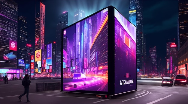 Premium AI Image | futuristic devices for displaying ads Premium AI Image | futuristic devices for displaying ads