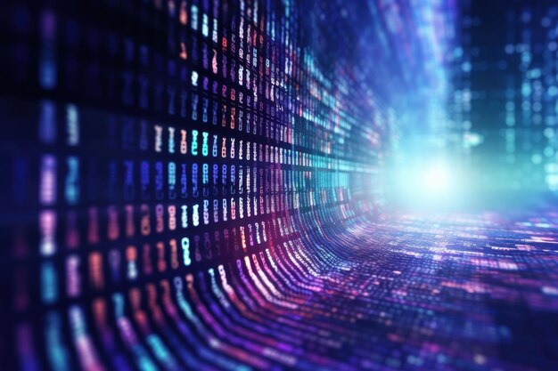 Futuristic digital data stream | Premium AI-generated image Futuristic digital data stream | Premium AI-generated image