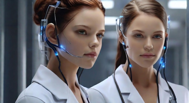 Premium Photo | A futuristic digital representation these twins ... Premium Photo | A futuristic digital representation these twins ...