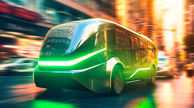 Premium Photo | A futuristic electric cargo transport vehicle ... Premium Photo | A futuristic electric cargo transport vehicle ...
