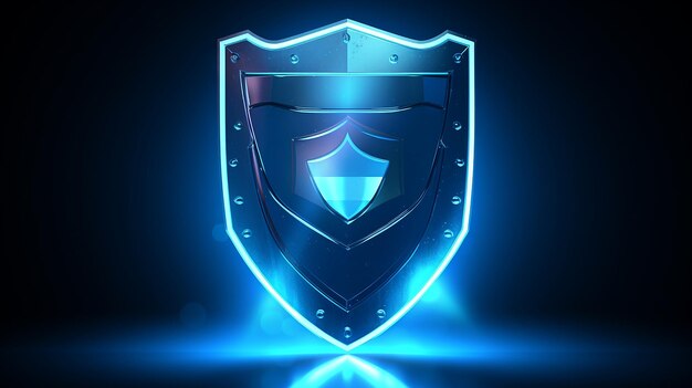 Premium AI Image | futuristic glowing low polygonal guard shied symbol Premium AI Image | futuristic glowing low polygonal guard shied symbol